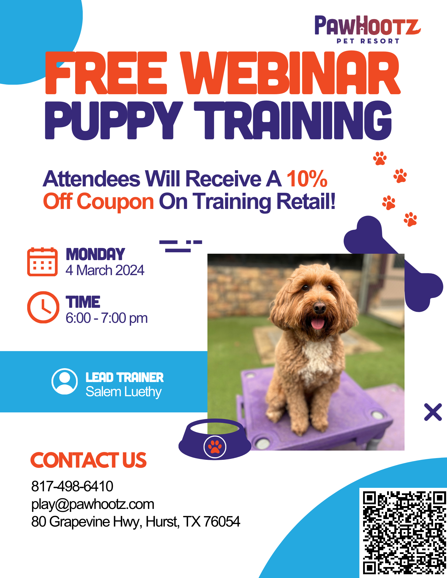 Puppy Webinar - PawHootz Events and Specials
